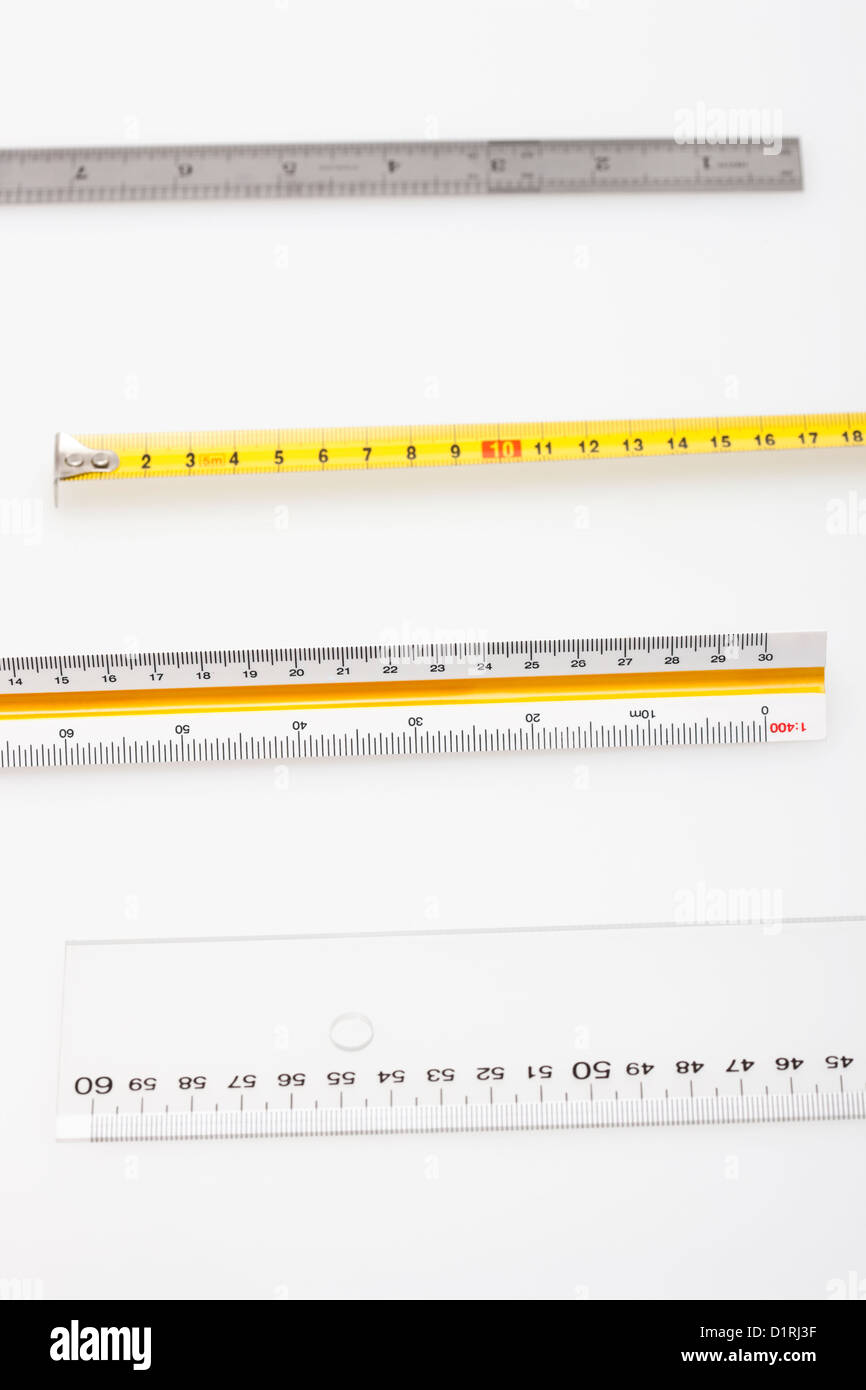 Rulers in various kinds Stock Photo - Alamy