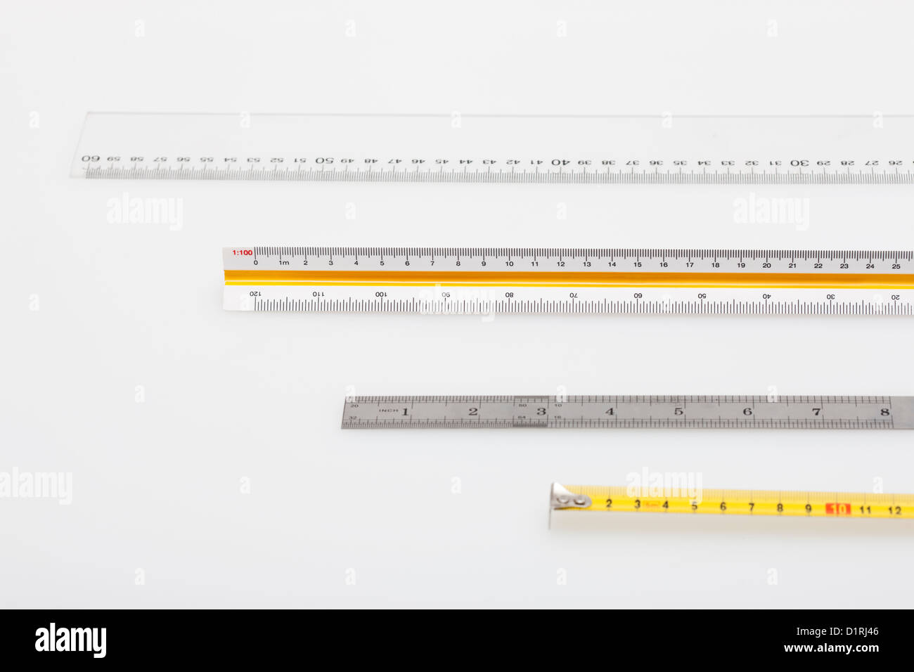 Rulers in various kinds Stock Photo - Alamy