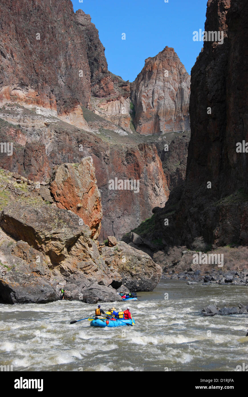Rafting Montgomery Rapid on Oregon's Owyhee River Stock Photo - Alamy