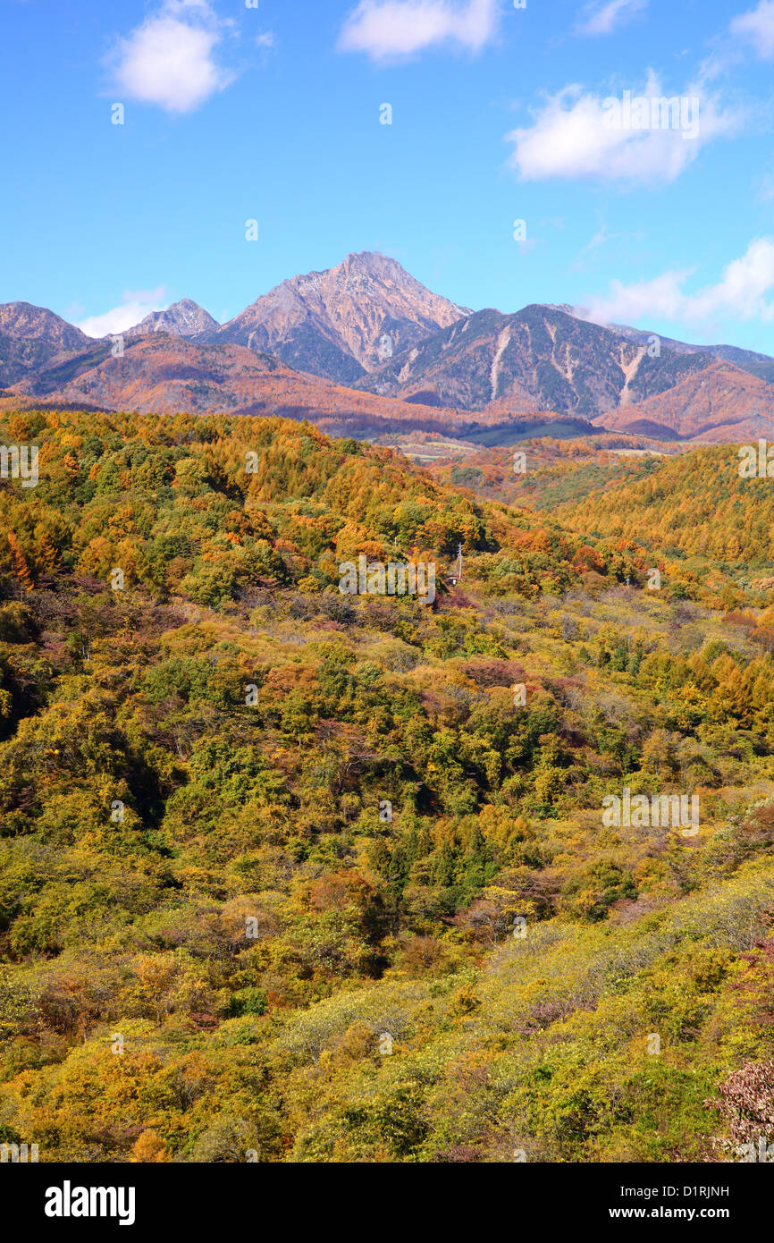 Mt. Yatsugatake of autumn colours, Yamanashi, Japan Stock Photo - Alamy