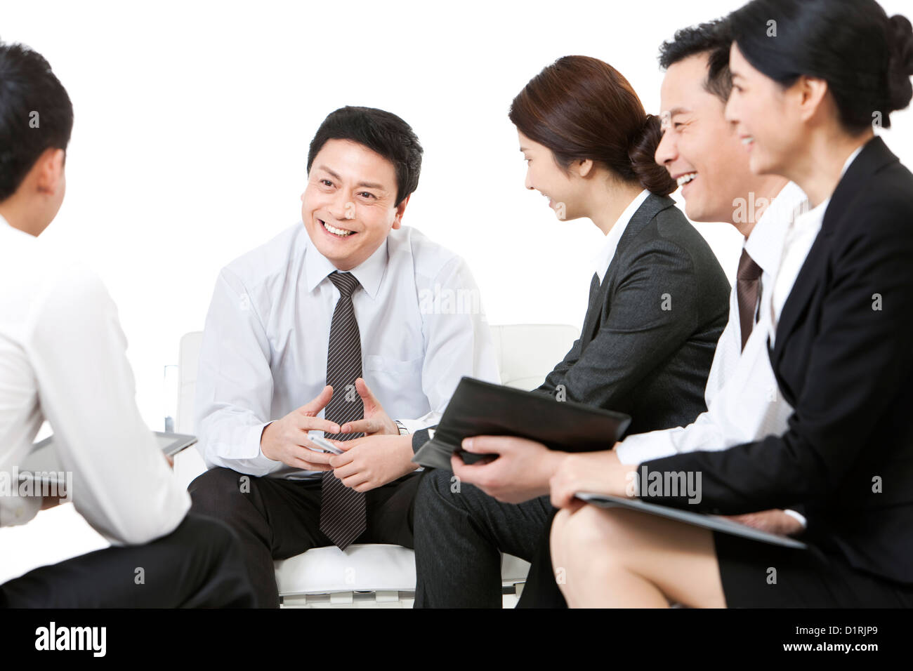 Professional business persons in discussion Stock Photo - Alamy
