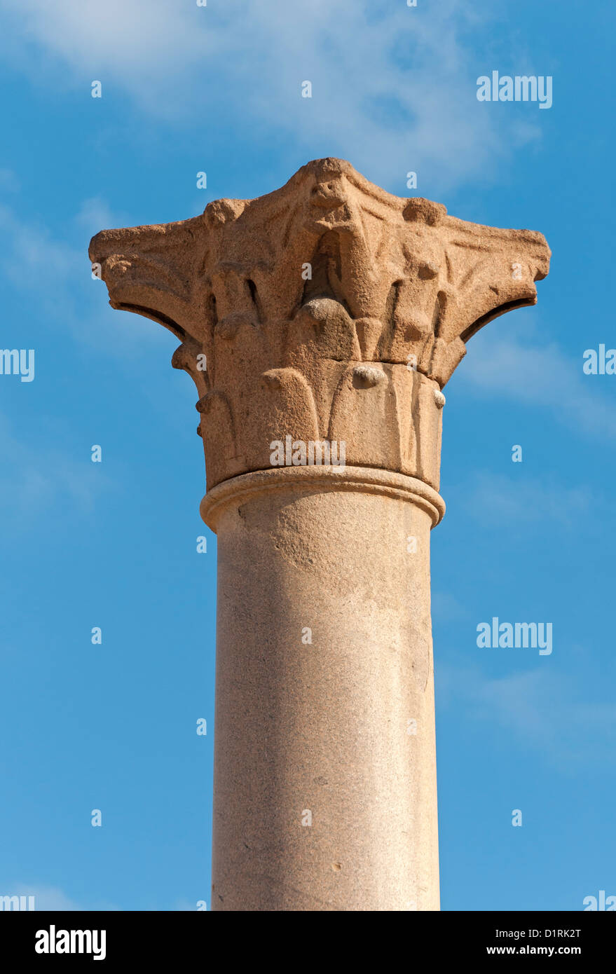 Pompey's Pillar, Roman Triumphal Column in Alexandria, Egypt Stock ...