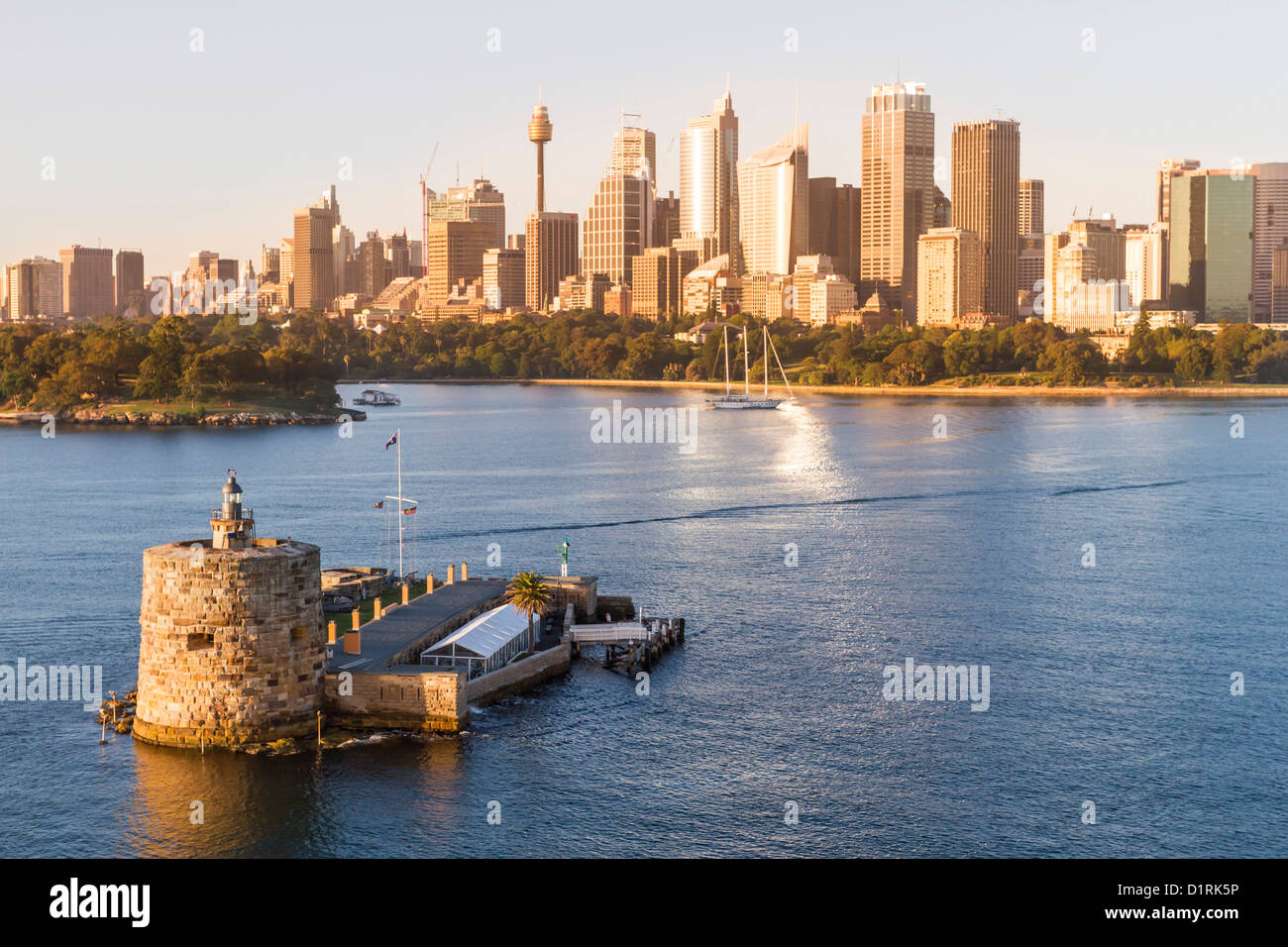Historic Pinchgut Island (Fort Denison), Sydney Harbour, Australia seen ...