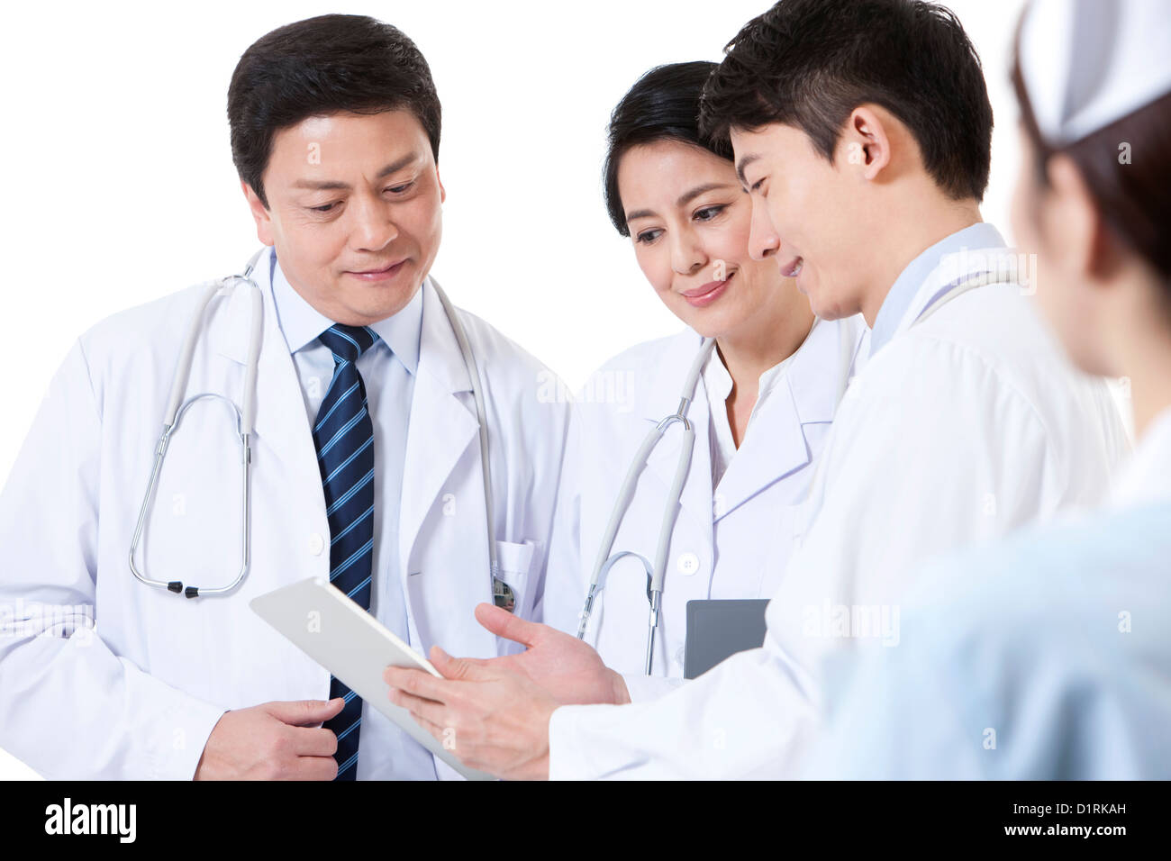 Happy professional medical team at work Stock Photo - Alamy
