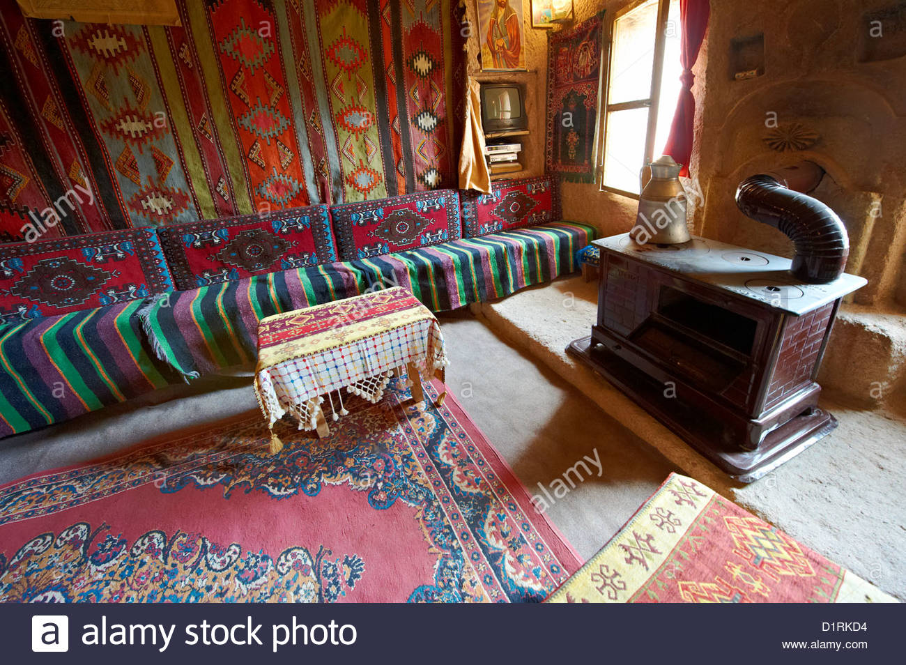Inside Rock House Uchisar Cappadocia High Resolution Stock Photography ...