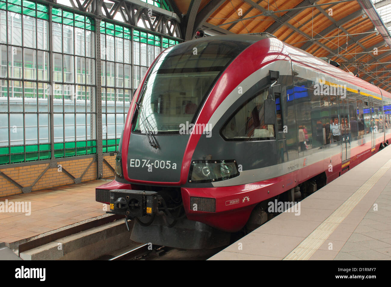 Polish electric train PESA Stock Photo - Alamy