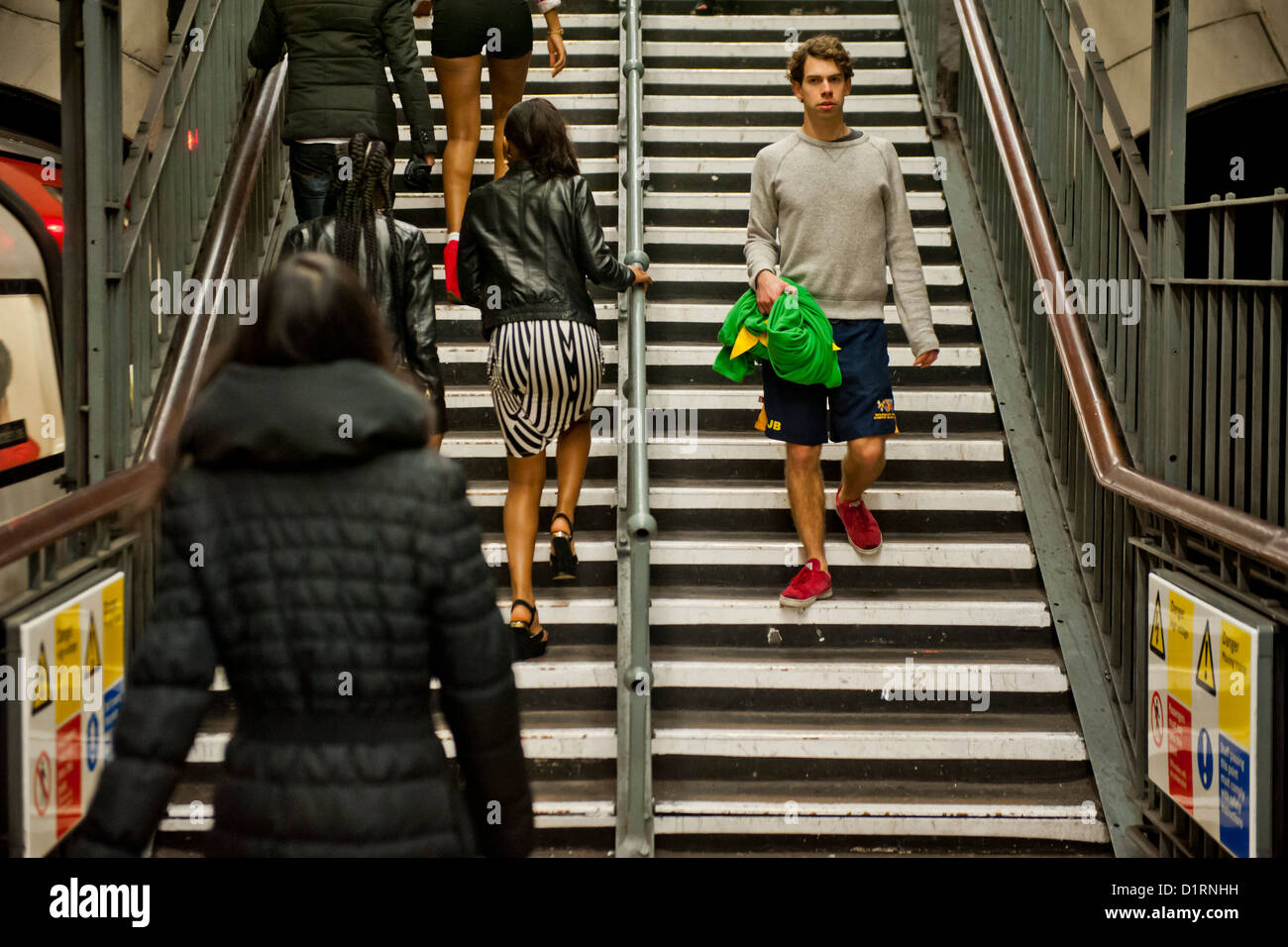People stagger home on crowded tube trains taking advantage of the free ...