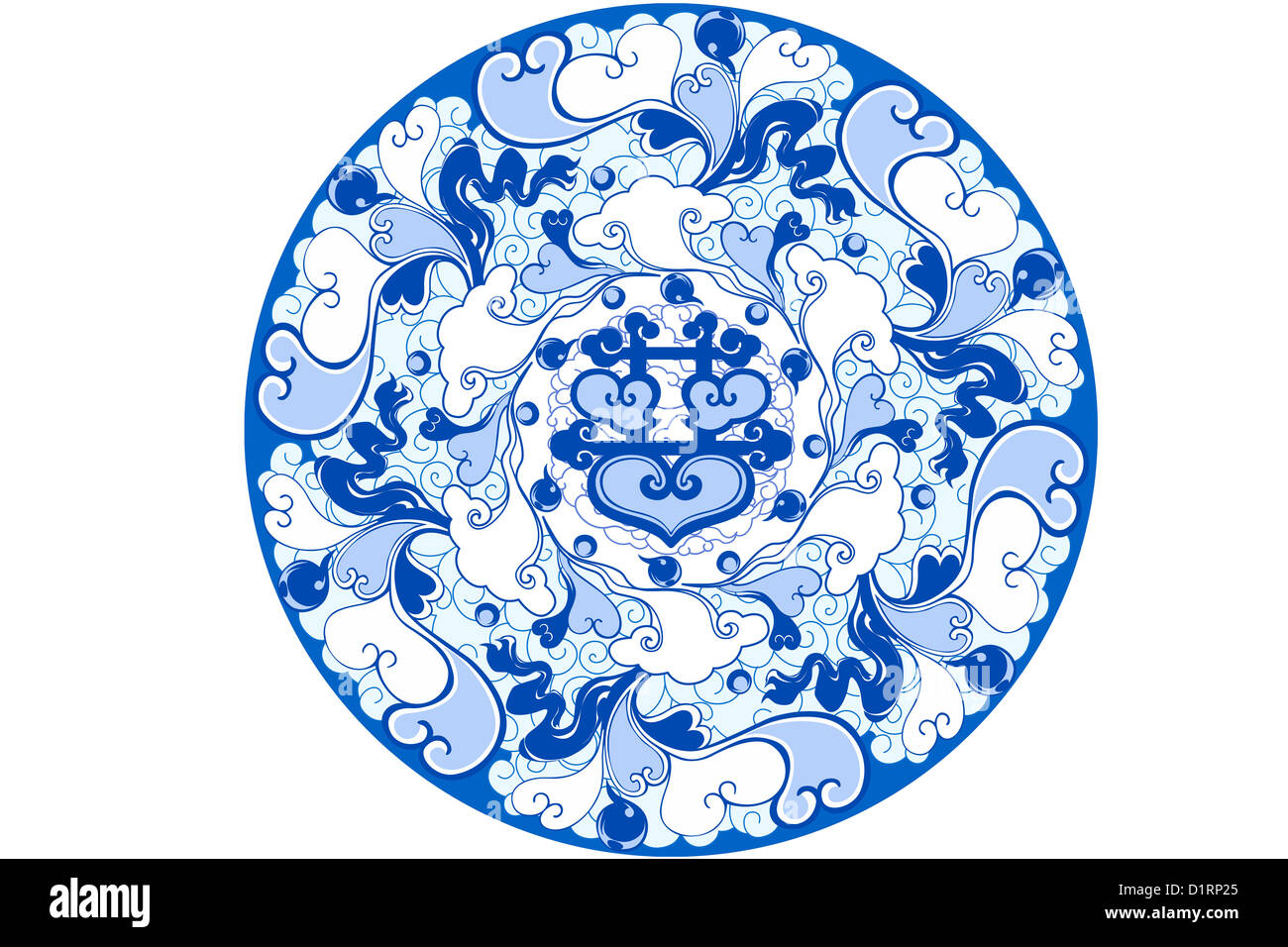 Chinese traditional blue and white porcelain style pattern Stock Photo ...