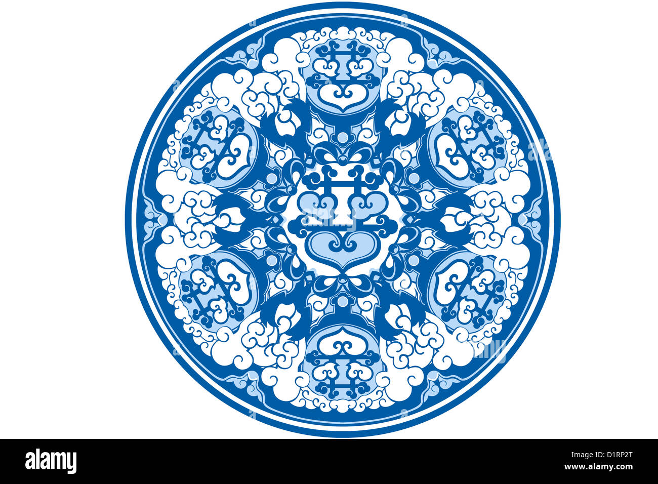 Chinese traditional blue and white porcelain style pattern Stock Photo ...