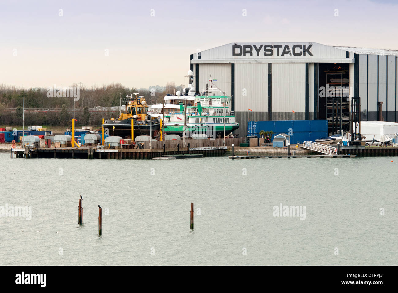 day stack storage & boat yard Stock Photo - Alamy
