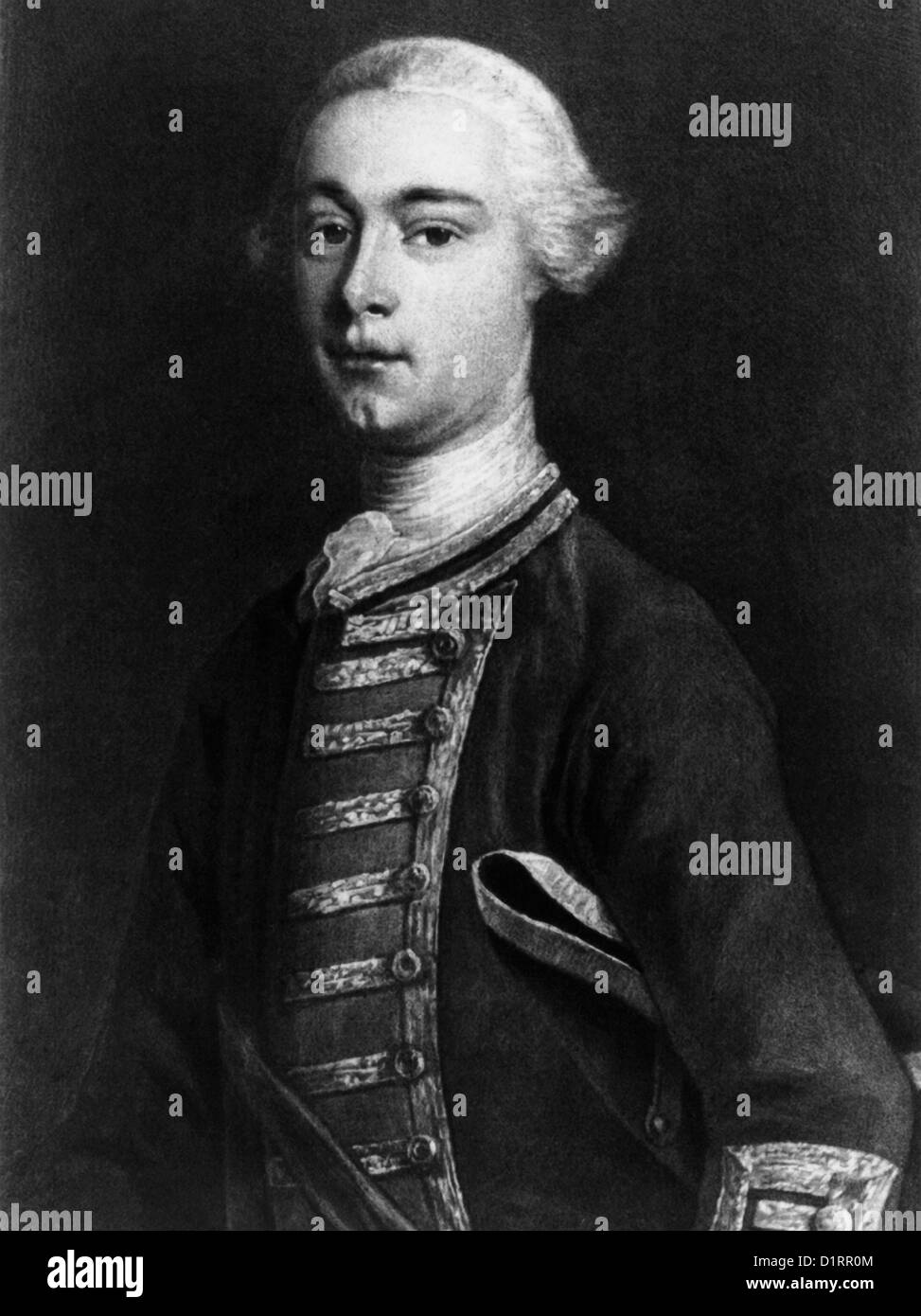 Vintage portrait of General James Wolfe Stock Photo - Alamy