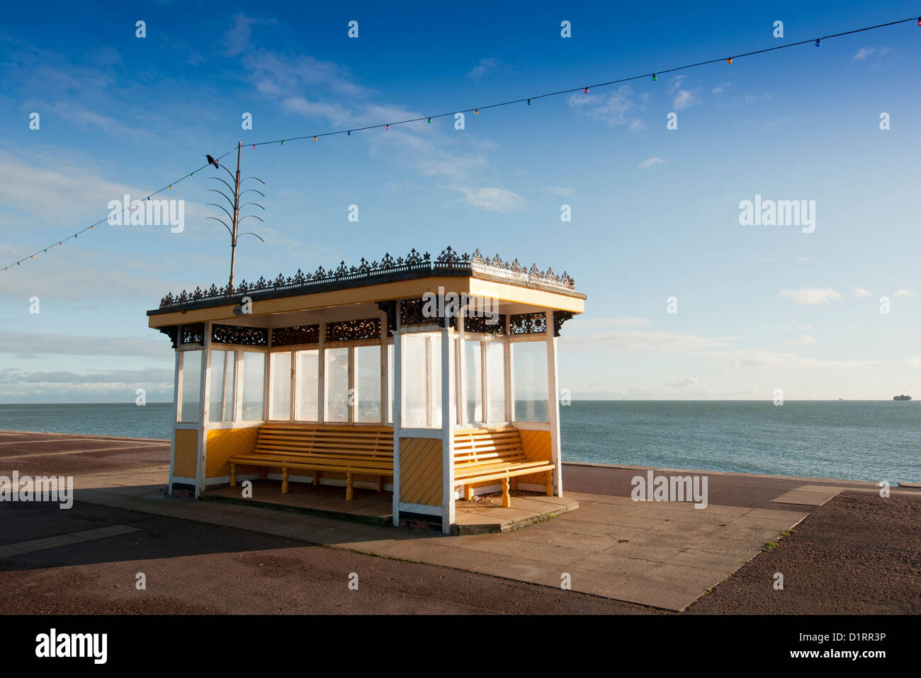 Victorian seating on Southsea seafront Stock Photo - Alamy