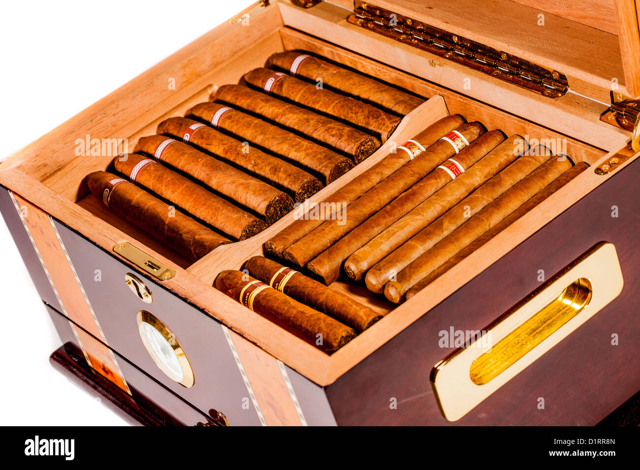 Some cigars lay in humidor Stock Photo - Alamy