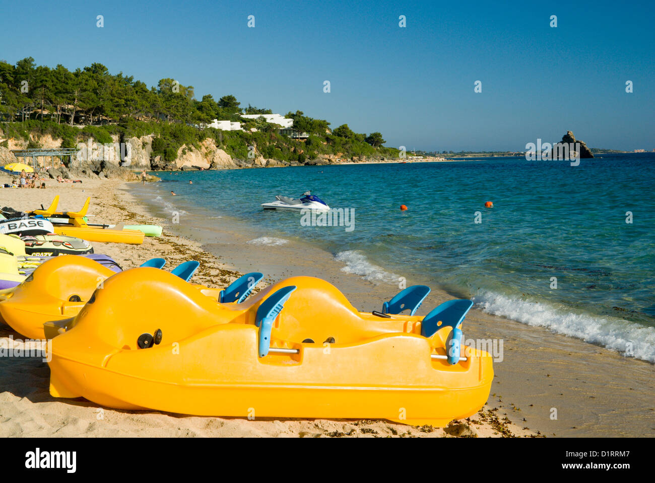 Pedalos on Makri Yalos Beach, Lassi, Argostoli, kefalonia, Ionian ...