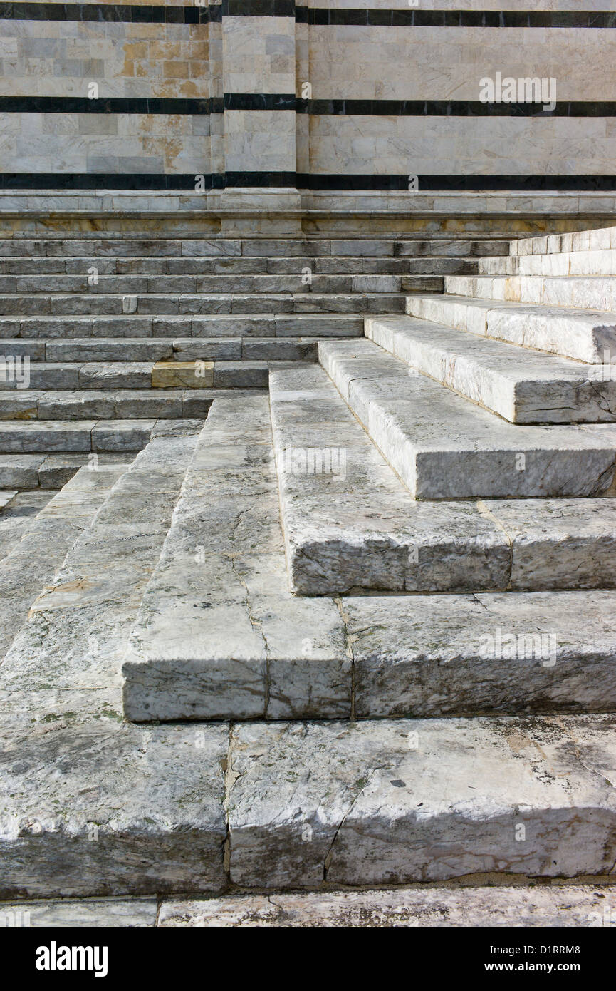 Marble steps of The Duomo, Siena, Tuscany, Italy Stock Photo - Alamy