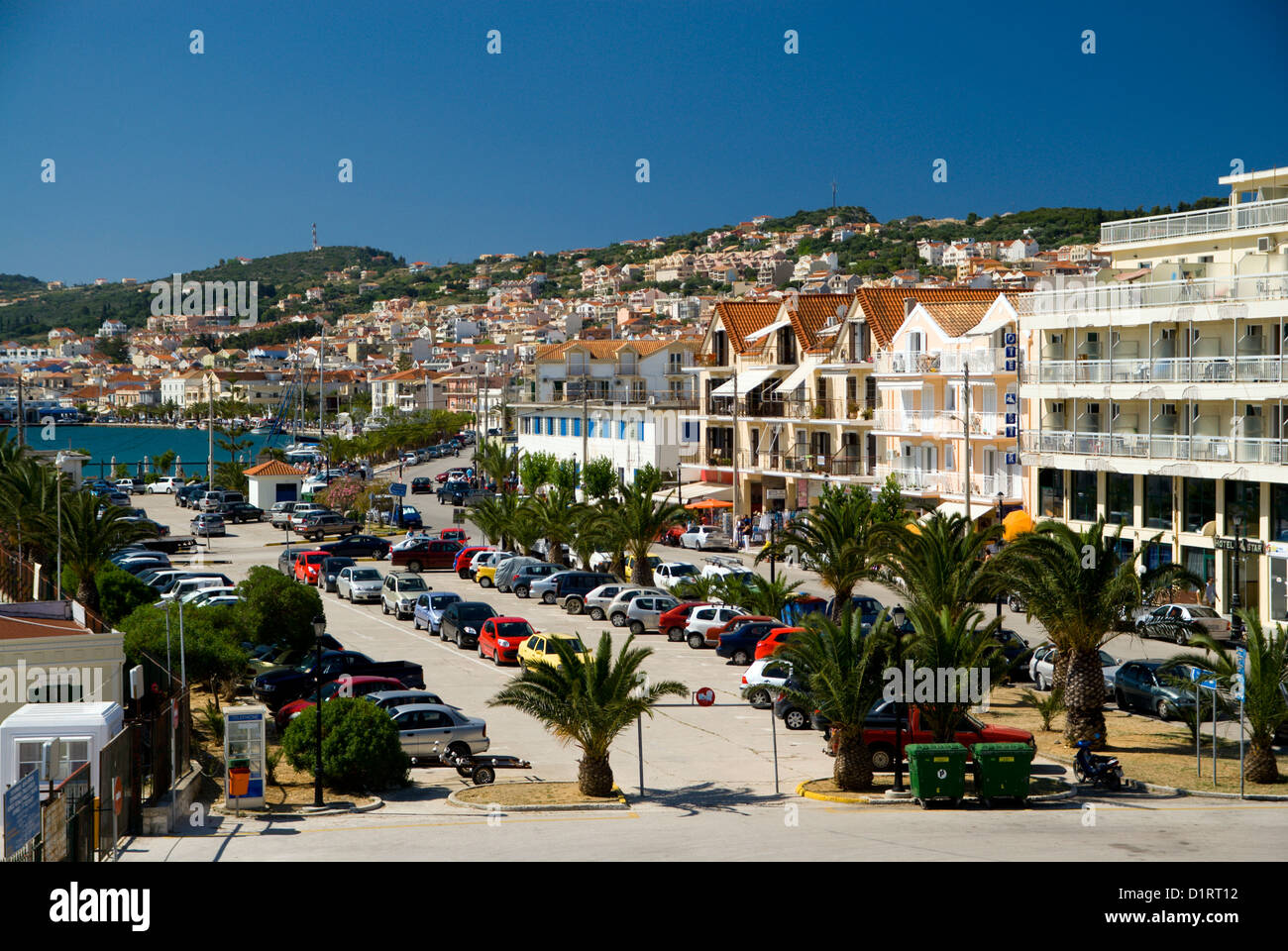 Argostoli town, capital of Kefalonia, Ionian Islands, Greece Stock ...
