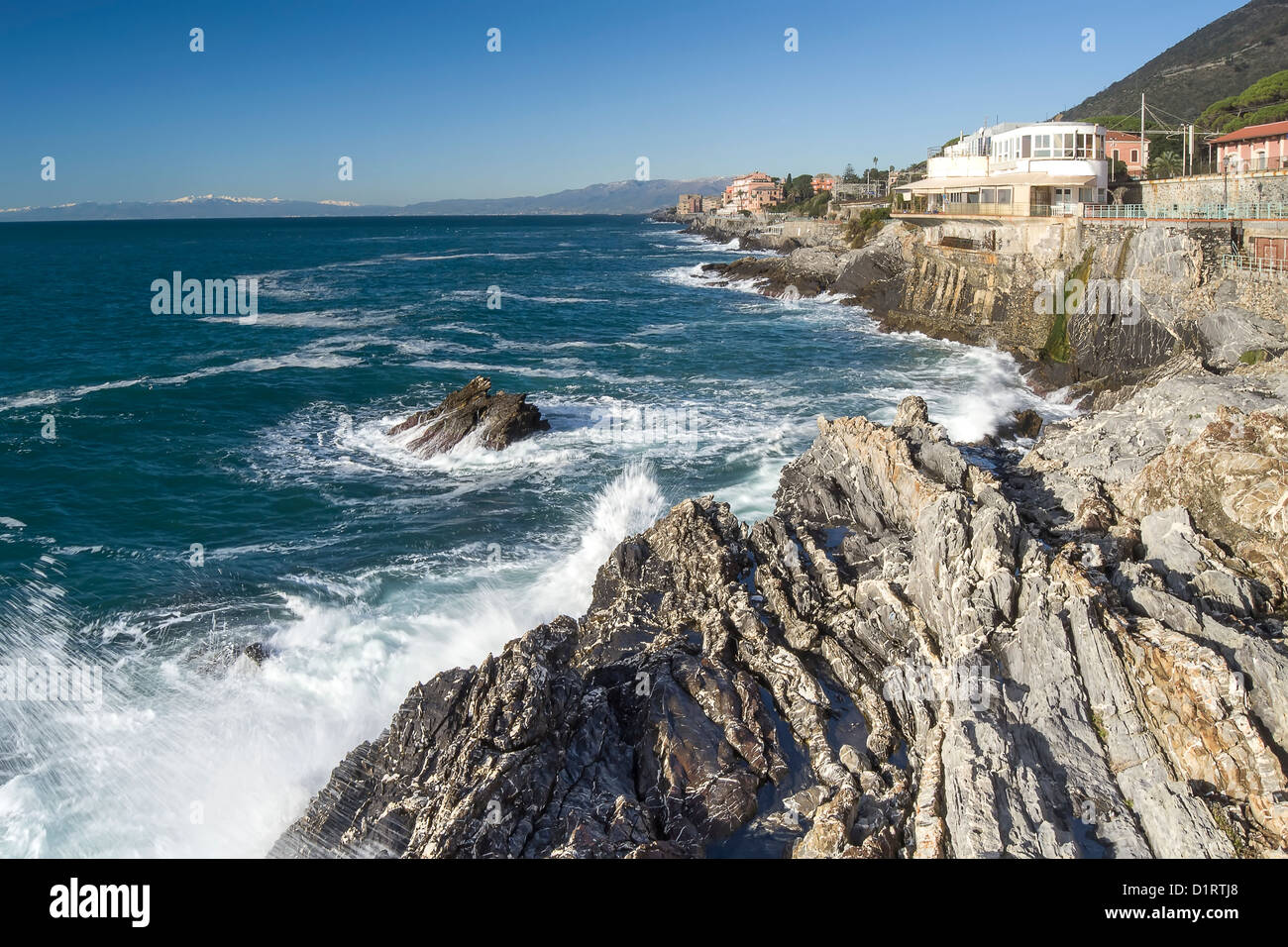Coast of Genova Nervi, Italy Stock Photo - Alamy