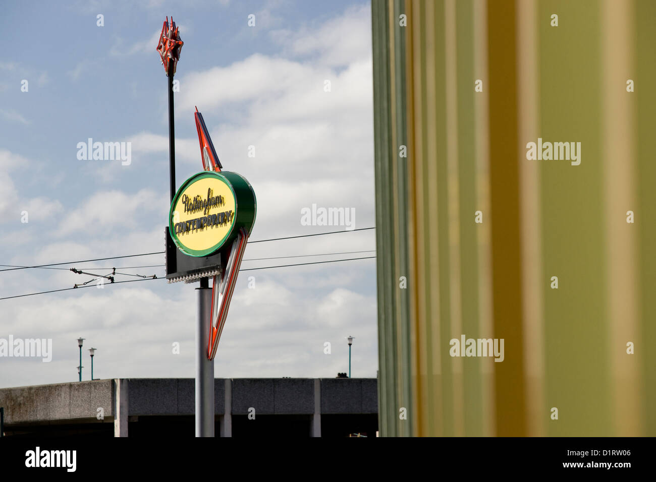 Neon sign nottingham contemporary arts centre hi-res stock photography ...