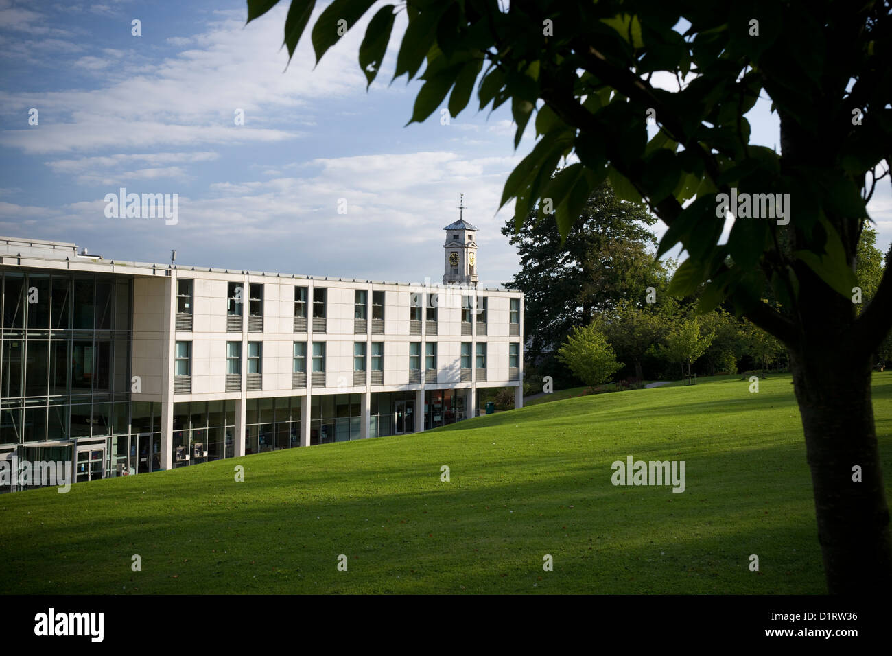 Nottingham University Portland building modernist rear facade in green ...