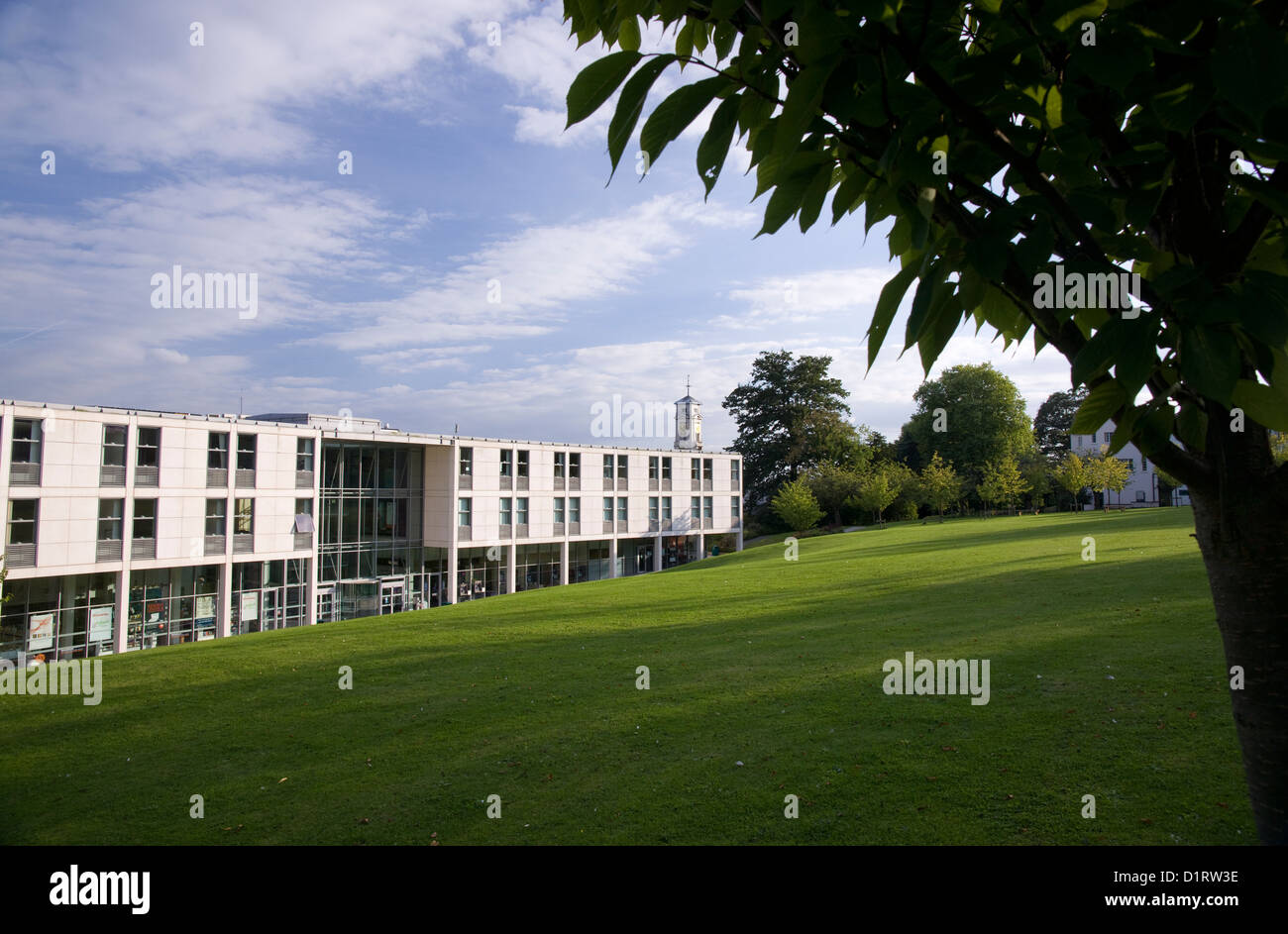 Nottingham University Portland building modernist rear facade in green ...