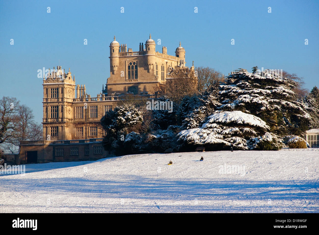 Wollaton Hall, Nottingham in the Snow Stock Photo - Alamy