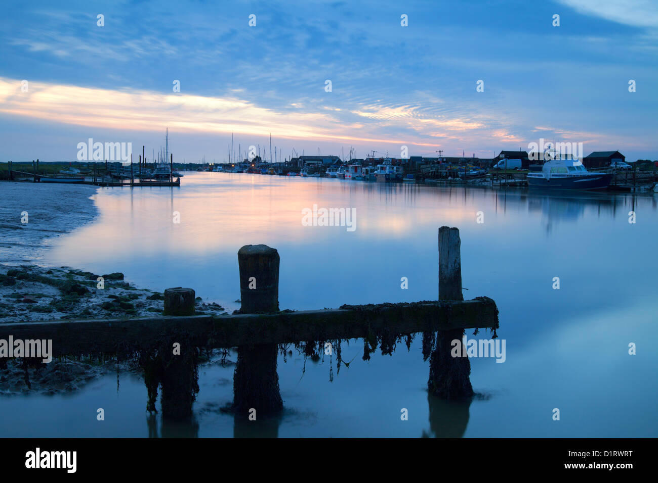 River Blyth, Walberswick sunset, Suffolk coast, Southwold, East Anglia ...