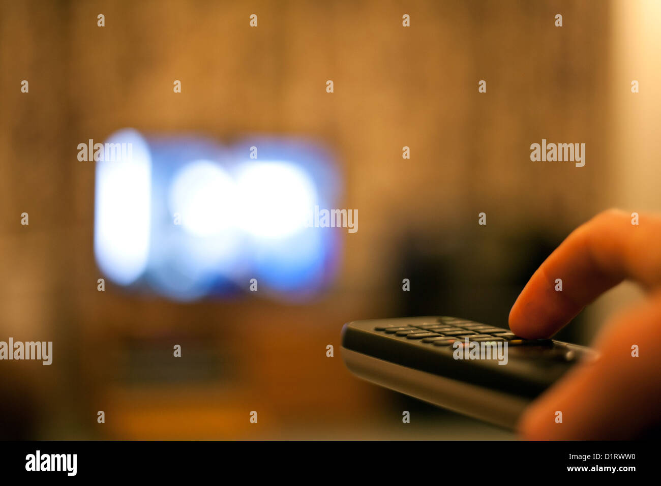 Tv remote control "Press the button Stock Photo - Alamy