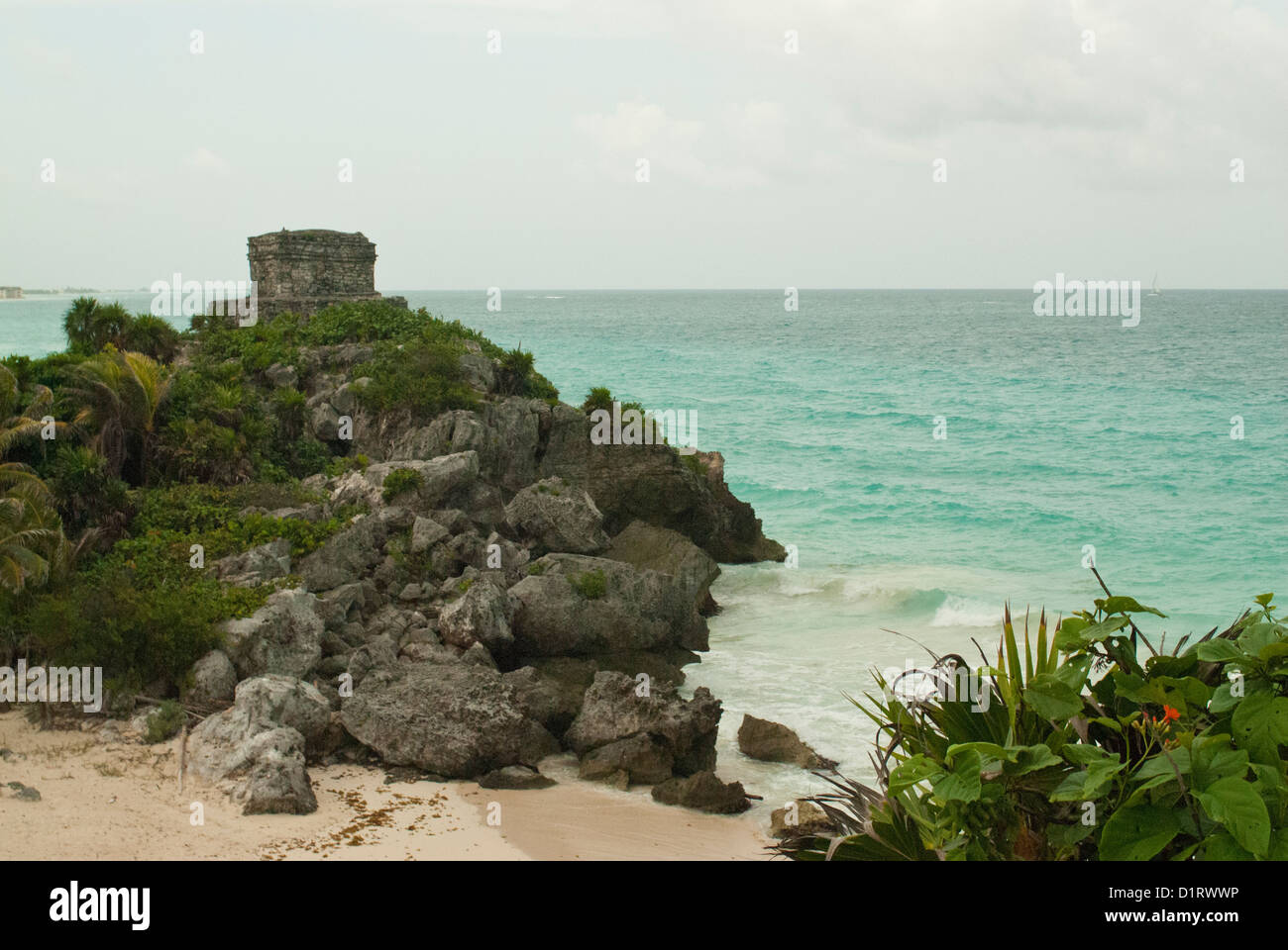 Ruins in Tulum Mexico Stock Photo - Alamy