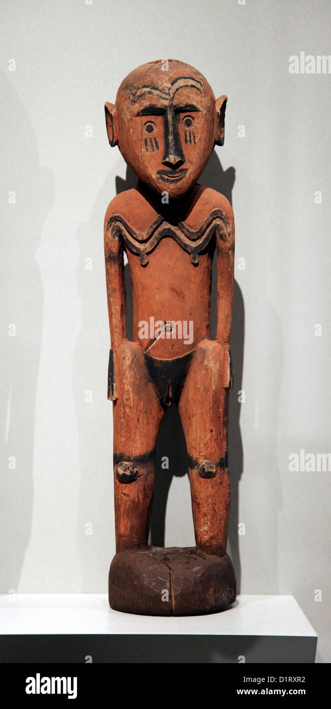 Wooden sculpture,ancestral figure,sentani lake,north coast of papua ...