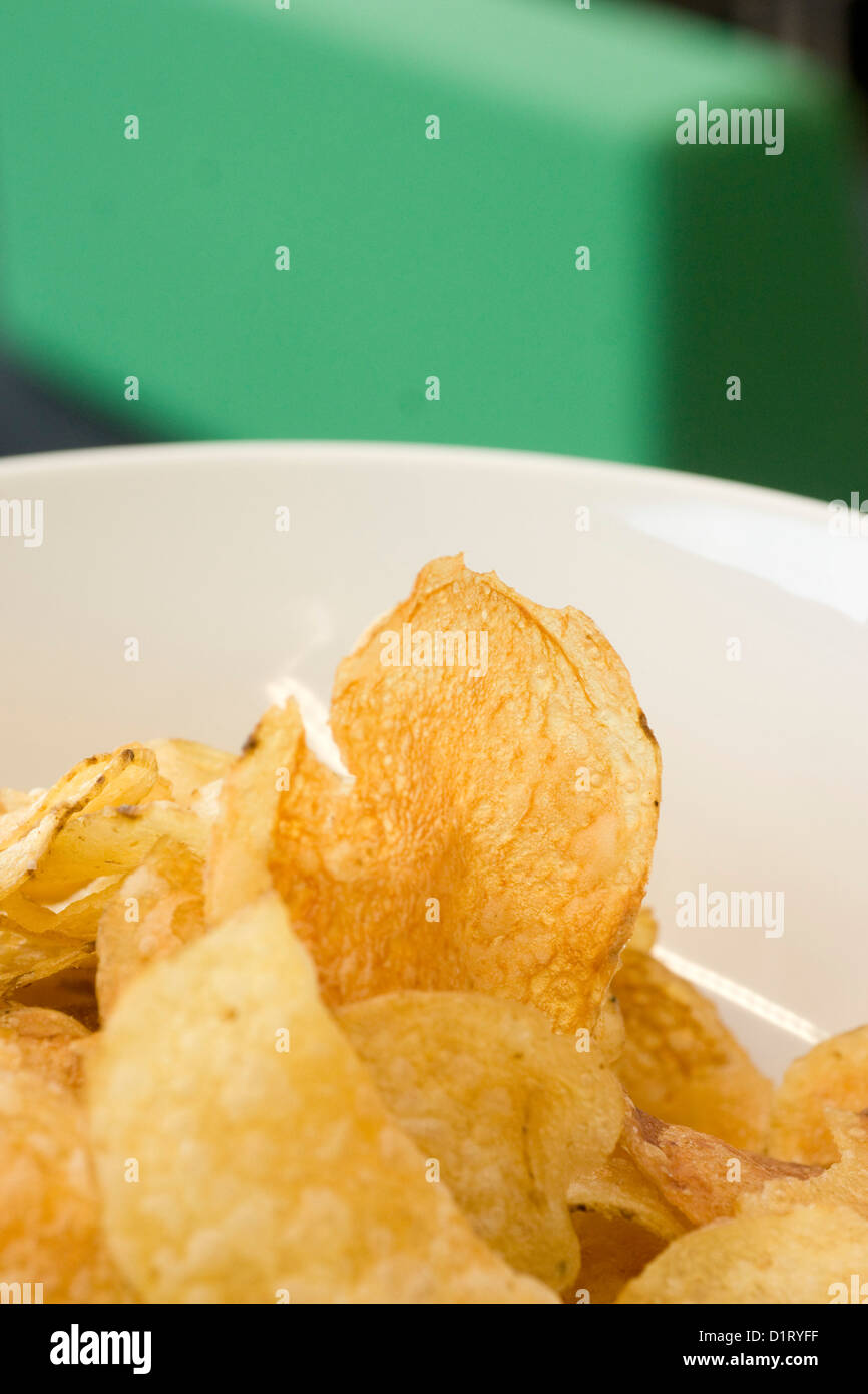 Crisps / Potato Chips in a bowl at a Buffet Stock Photo - Alamy