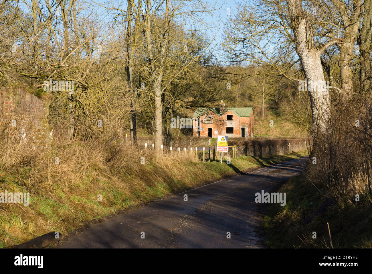 Imber village on Salisbury Plain England. The village was taken by the ...