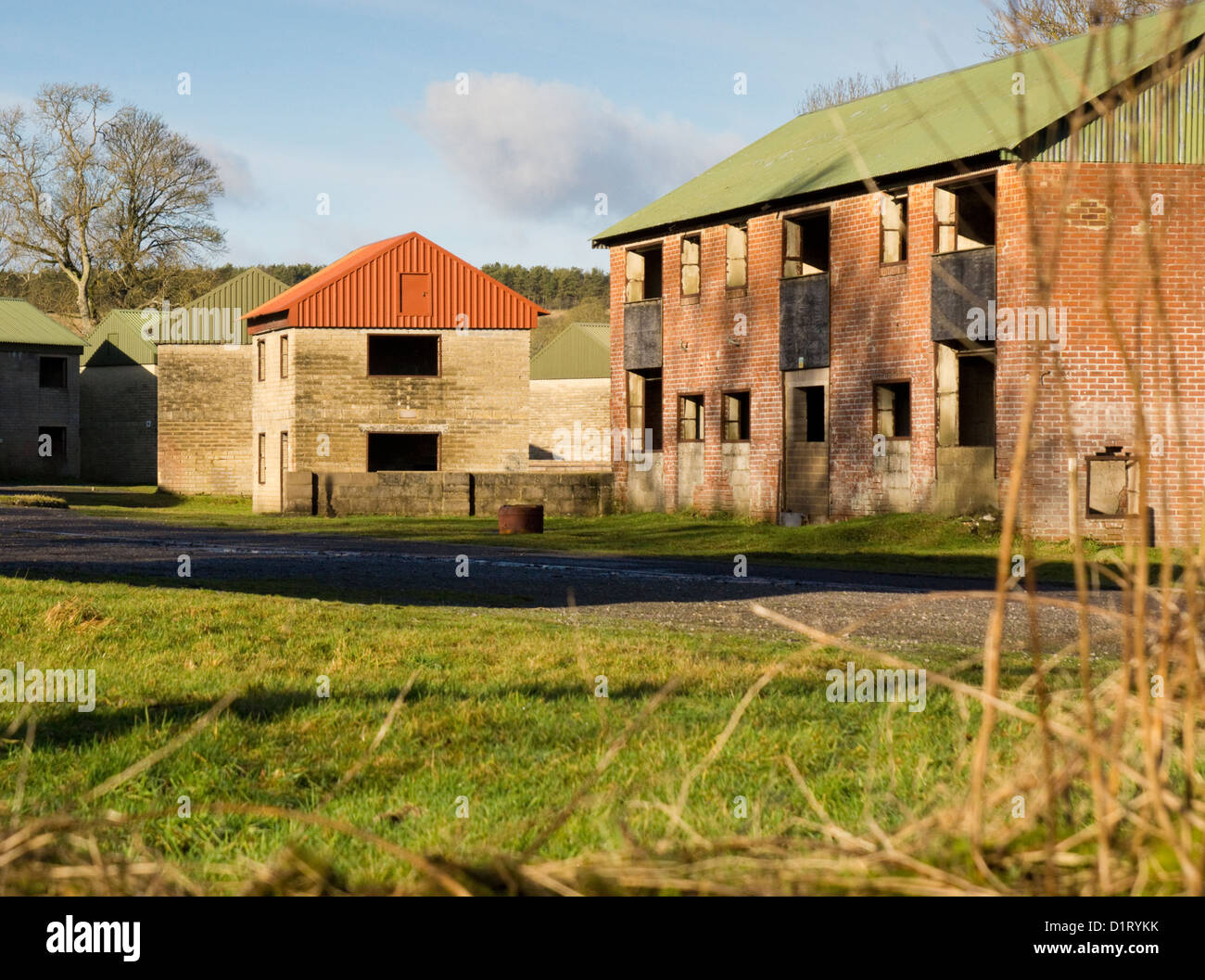 Imber village on Salisbury Plain England. The village was taken by the ...