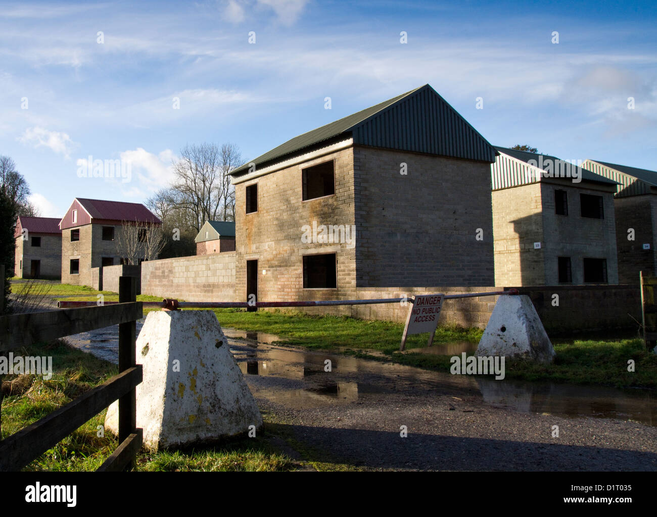 Imber village on Salisbury Plain England. The village was taken by the ...