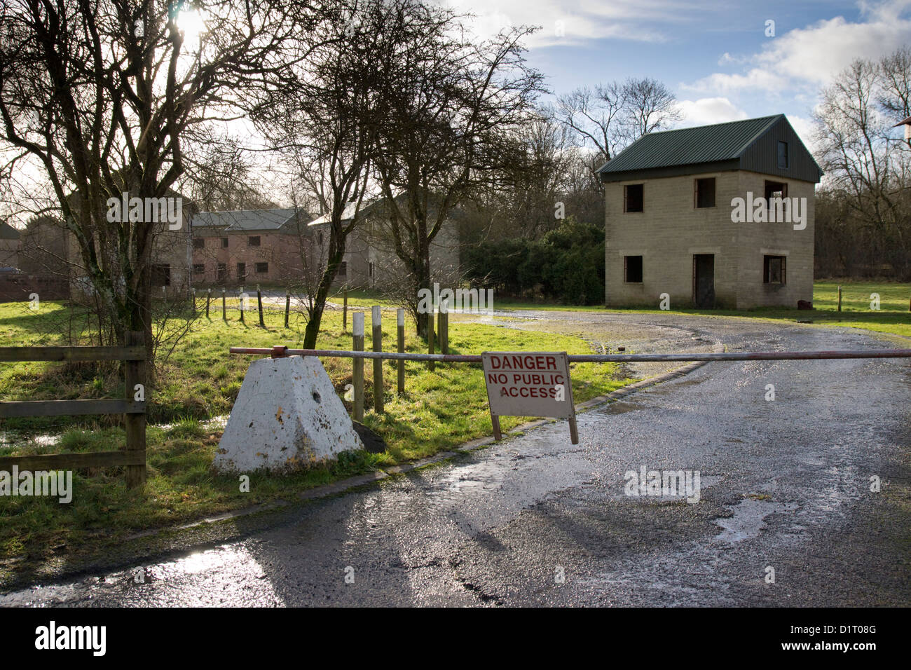 Imber village on Salisbury Plain England. The village was taken by the ...