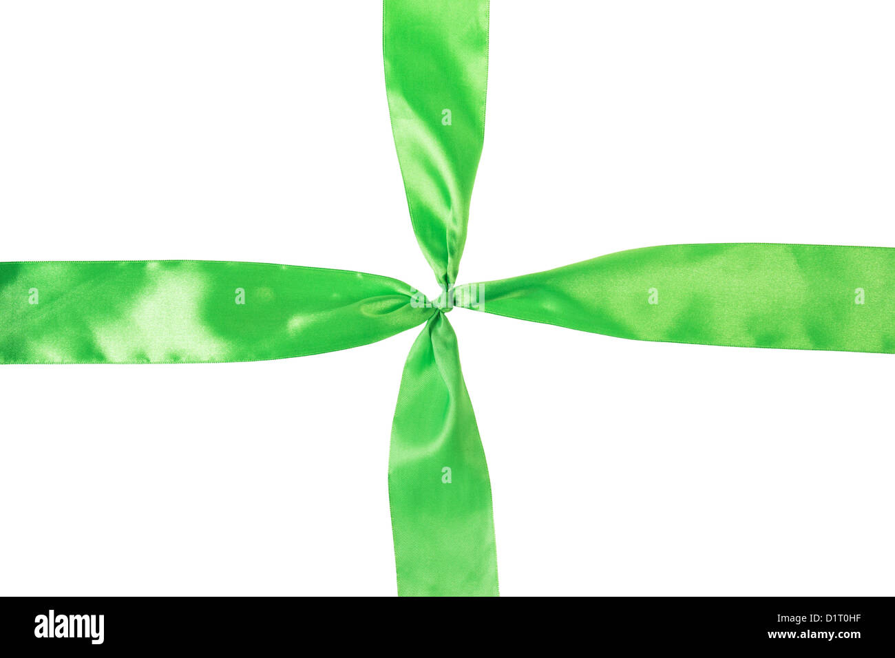 green ribbon cross, isolated on white background Stock Photo - Alamy