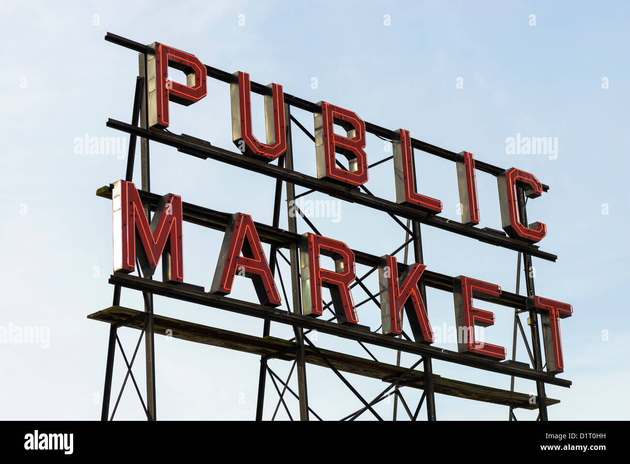 Pike Place Market Sign Stock Photos & Pike Place Market Sign Stock ...