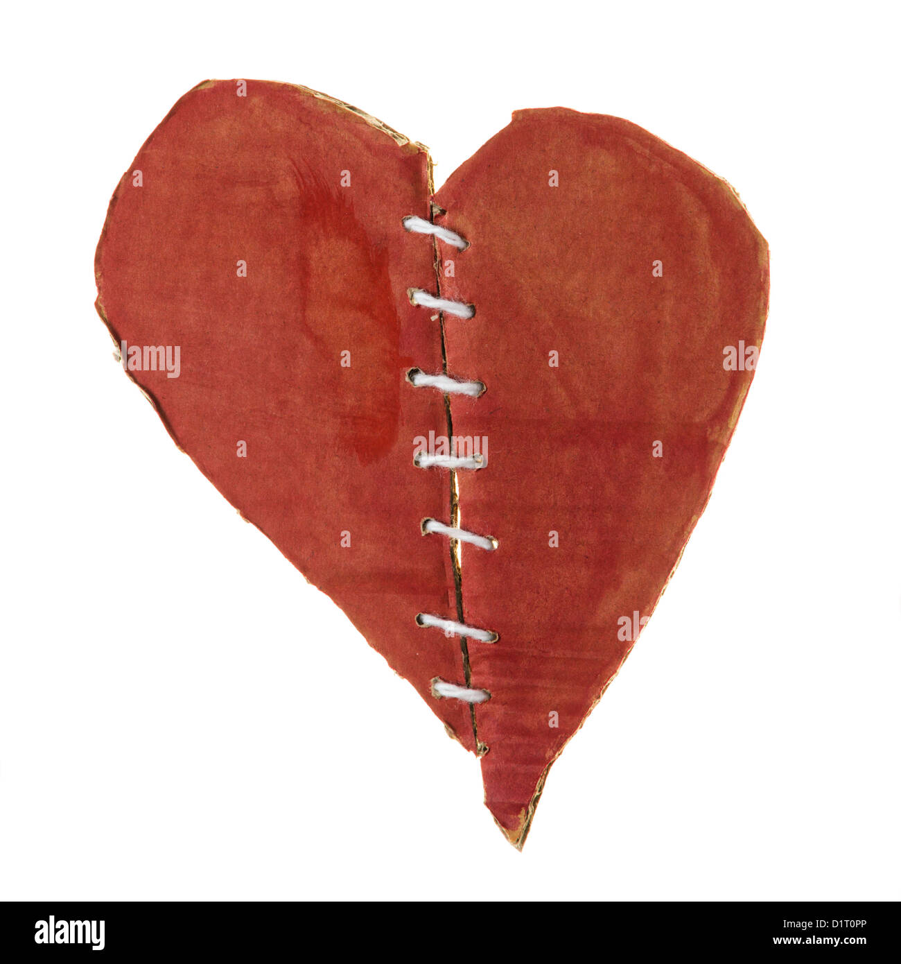fixed broken heart, isolated on white background Stock Photo - Alamy