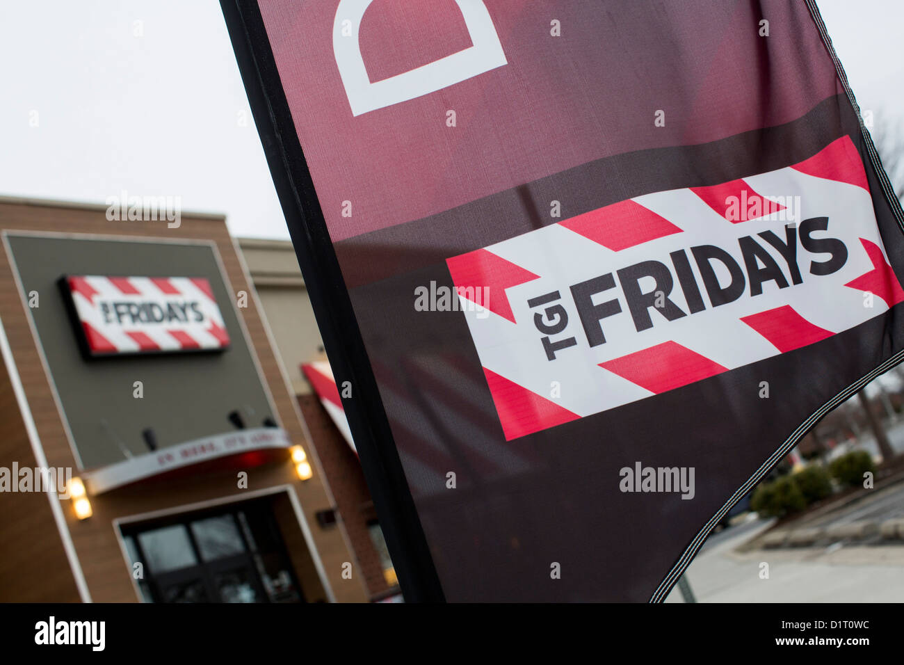 A TGI Fridays casual dining chain restaurant Stock Photo - Alamy