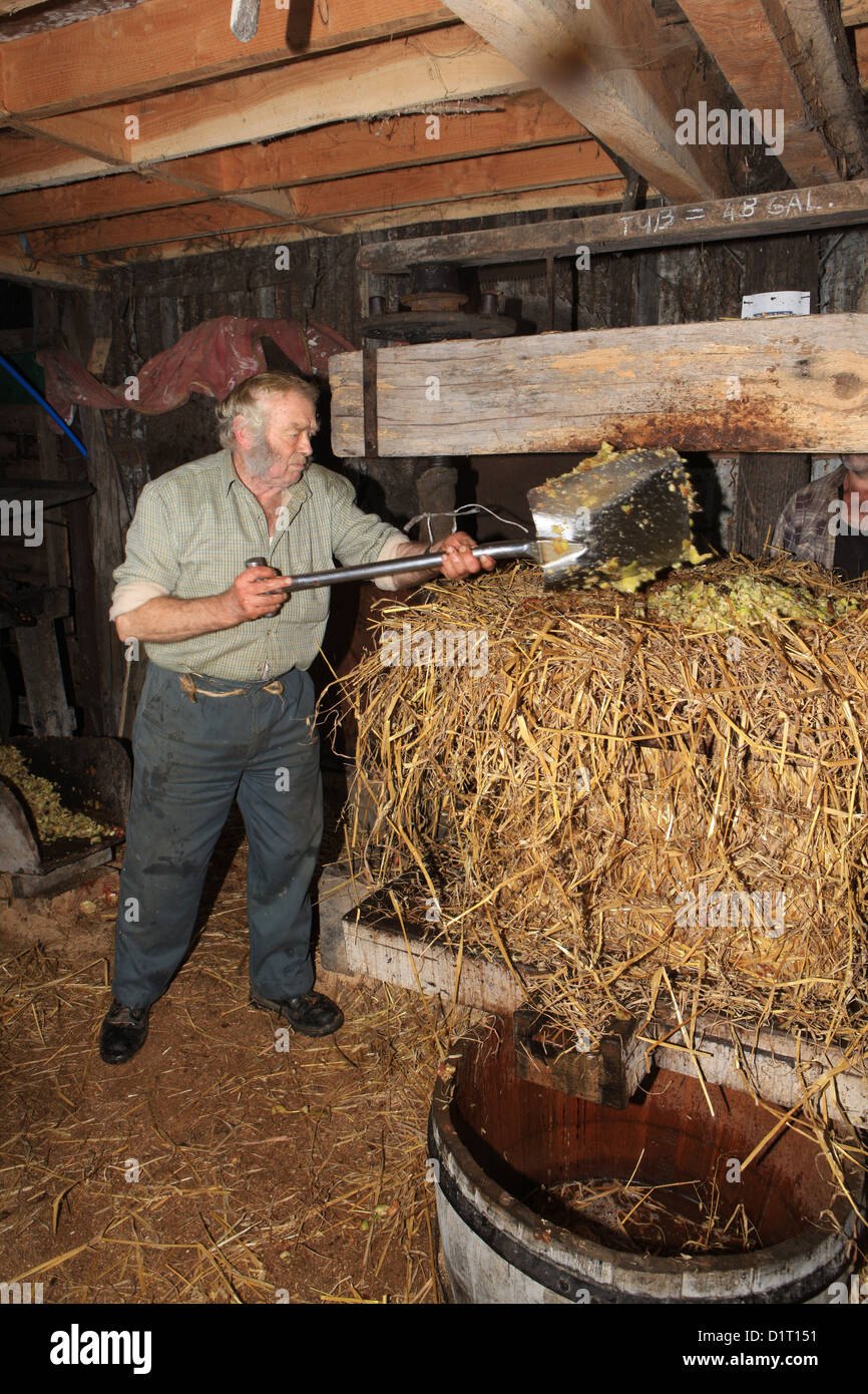 Roger Parris making traditional Cider in Devon with a 200 year old ...