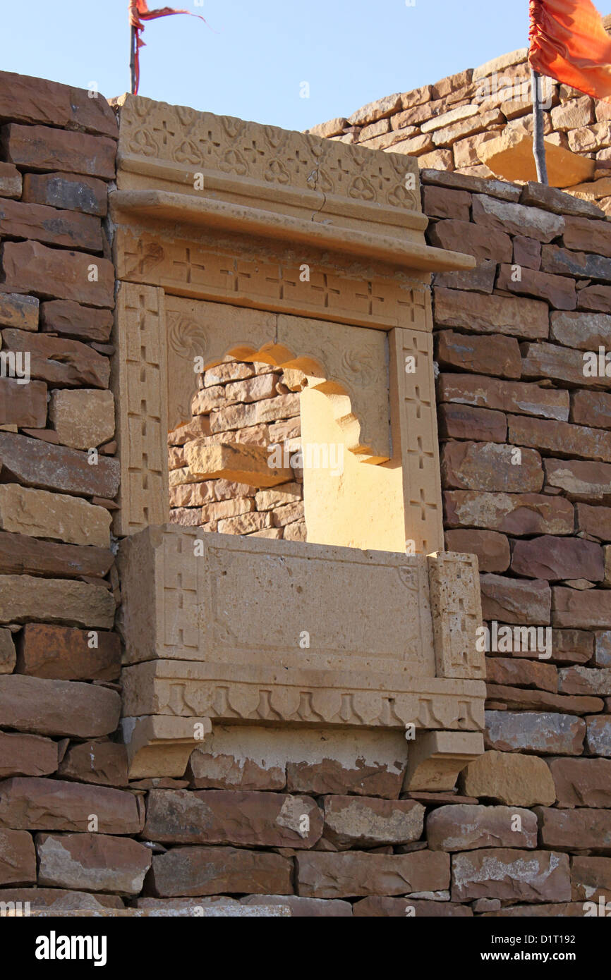 Window made of stone rajasthan india Stock Photo - Alamy