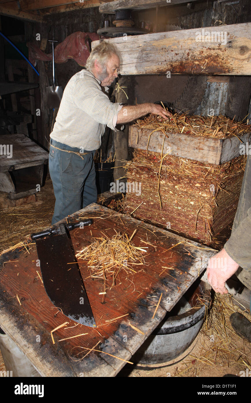 Roger Parris making traditional Cider in Devon with a 200 year old ...