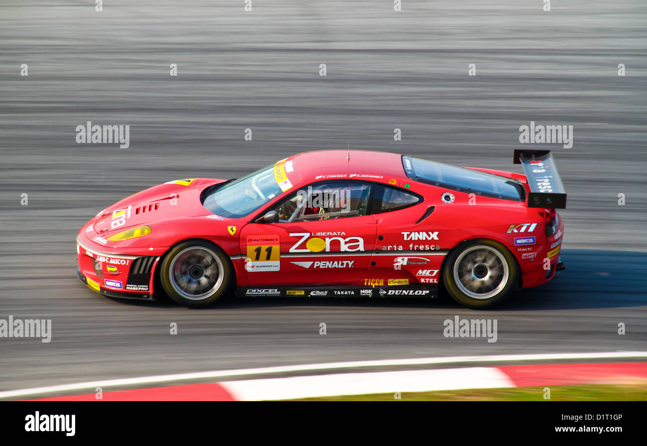 JimGainer Ferrari car competing at Super GT race on June 20, 2010 in ...