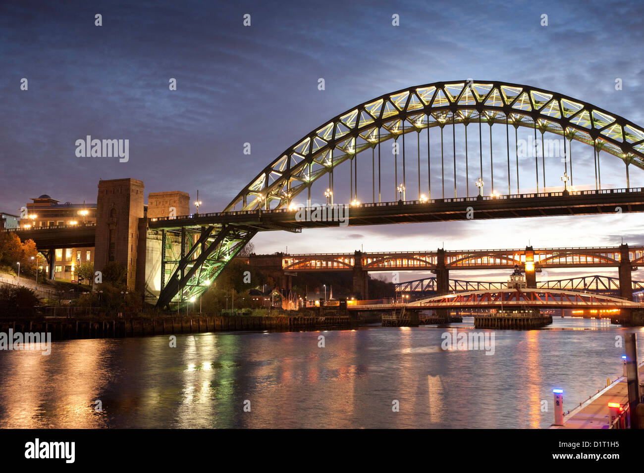 Tyne Bridge between Gateshead and Newcastle, Tyne & Wear Stock Photo ...