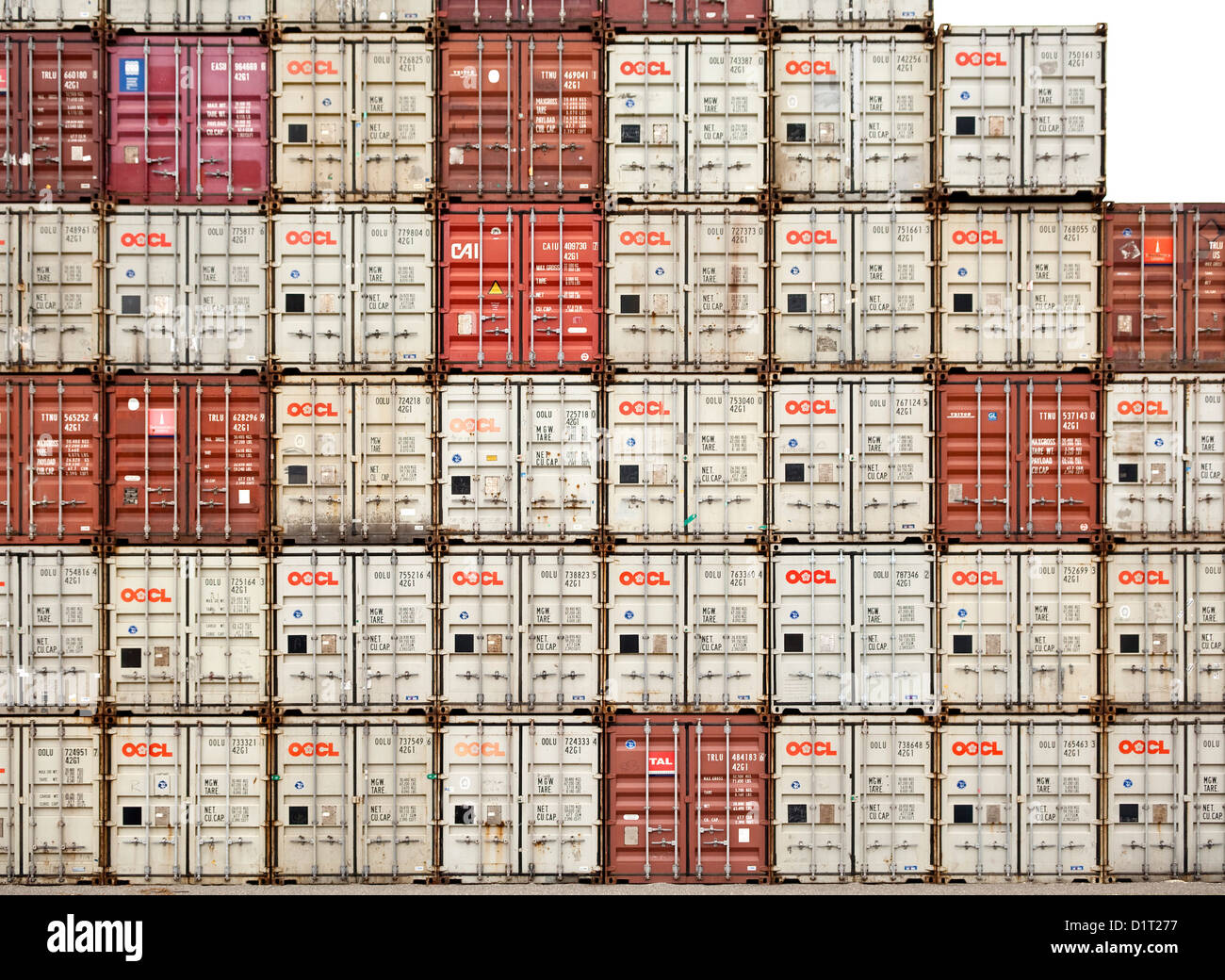 Containers at Container Terminal Stock Photo - Alamy