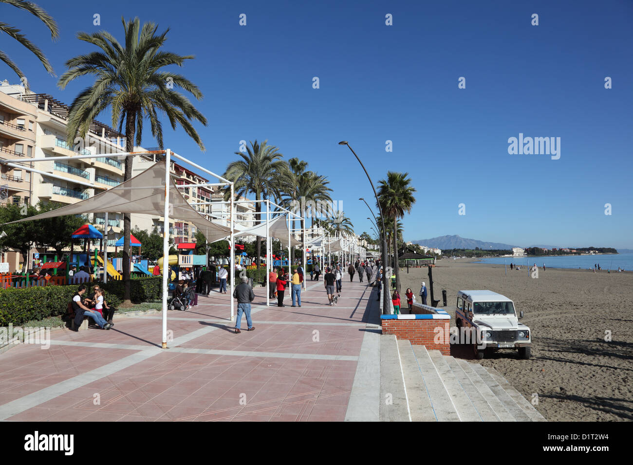Promenade in Estepona, Costa del Sol, Andalusia, Spain Stock Photo - Alamy