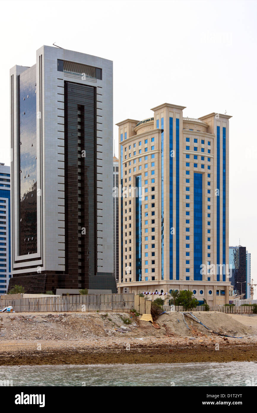 High Rise Buildings in the new City Center of Doha, Qatar Stock Photo ...