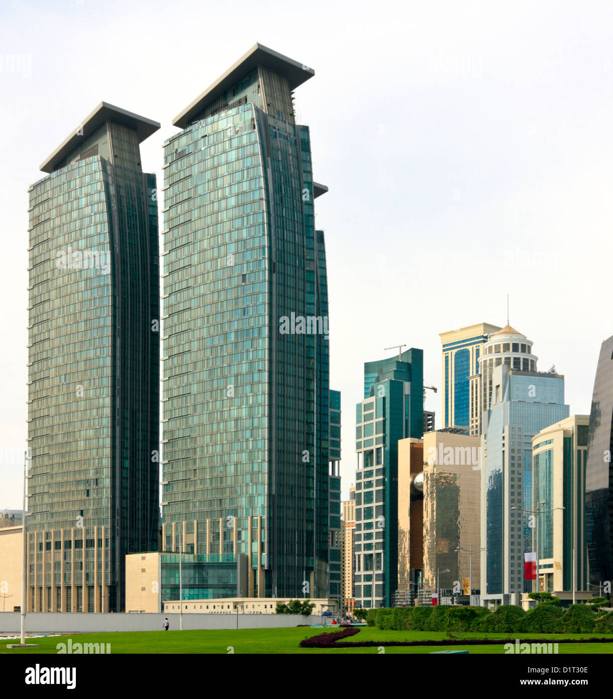 High Rise Buildings in the new City Center of Doha, Qatar Stock Photo ...