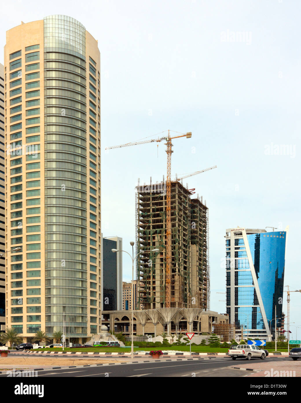 High Rise Buildings in the new City Center of Doha, Qatar Stock Photo ...