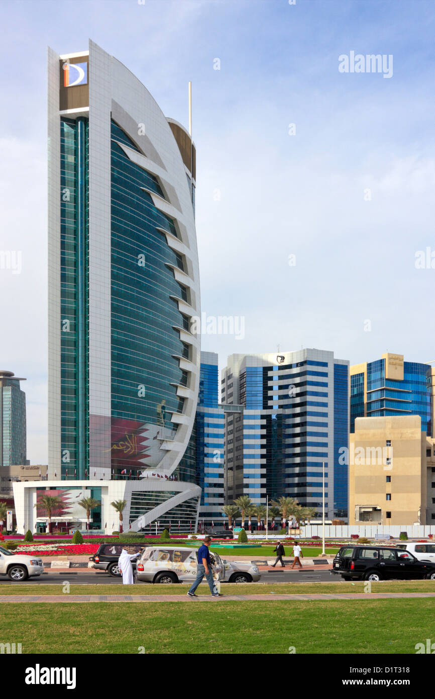 High Rise Buildings in the new City Center of Doha, Qatar Stock Photo ...