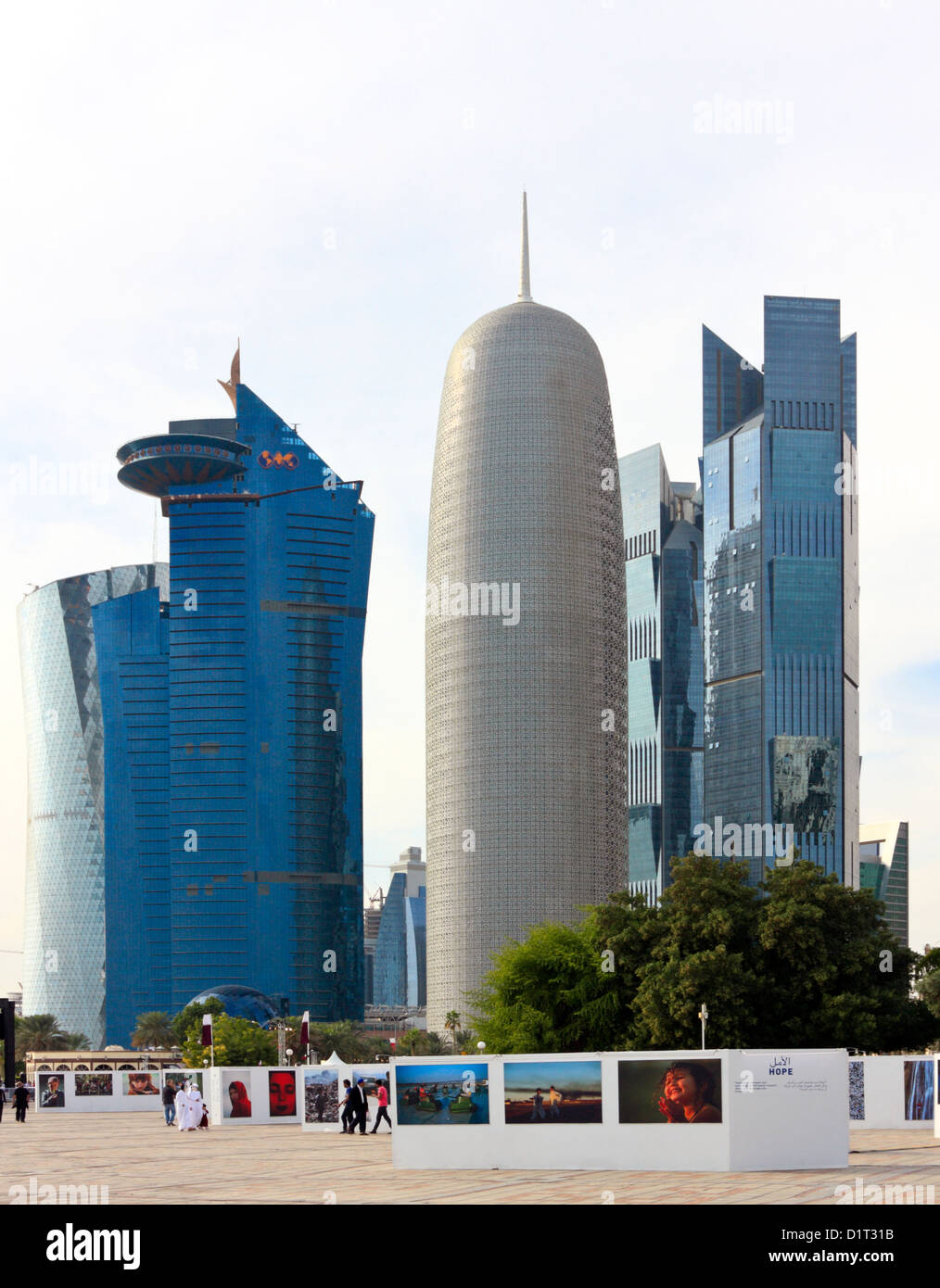 High Rise Buildings in the new City Center of Doha, Qatar Stock Photo ...